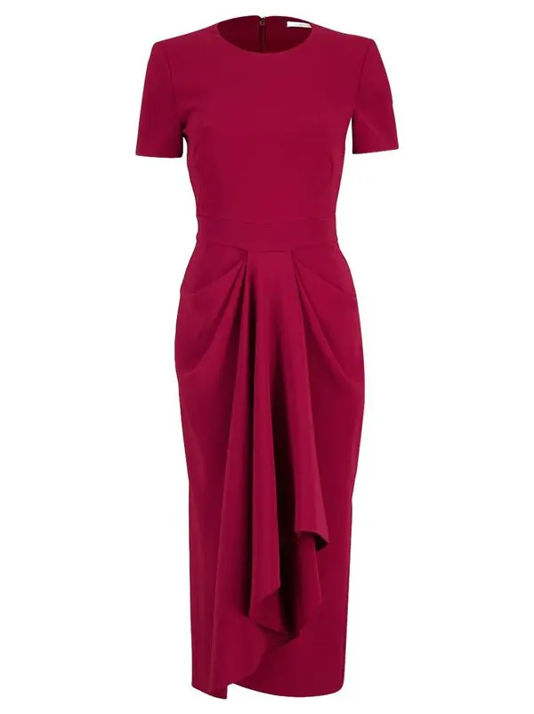 Givenchy Crepe Cady Midi Wrapped Dress - Pink