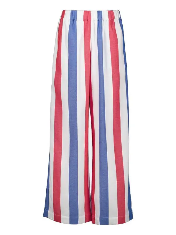 MARRAKSHI LIFE Stripe 55 Palazzo Cotton Pants - Multicolour