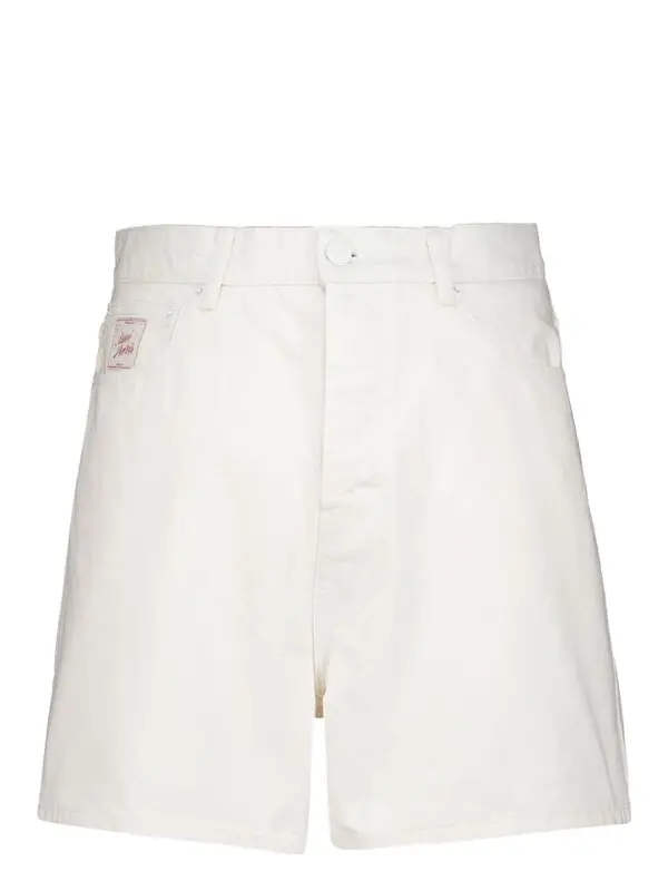 Ami Cotton Twill Bermuda Shorts - White