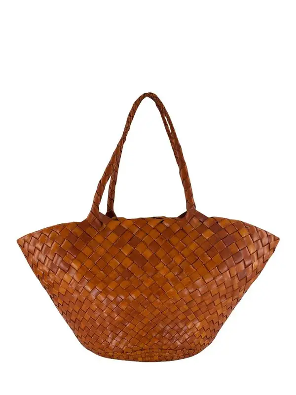 Dragon Diffusion Egola Tan Woven Shoulder Bag - Brown