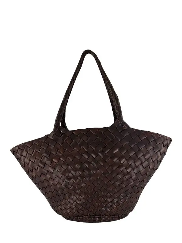 Dragon Diffusion Egola Dark Woven Shoulder Bag - Brown