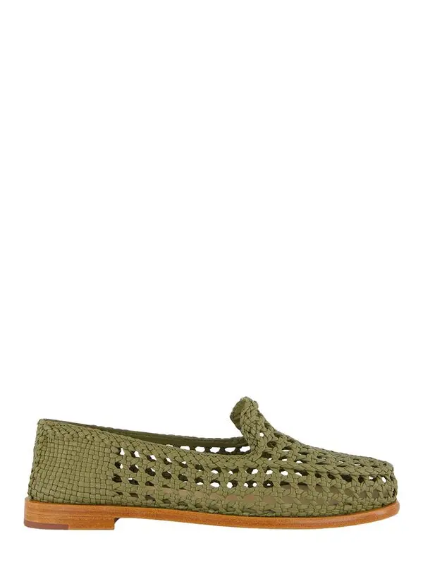 Dragon Diffusion Dolly Leather Moccasins - Green