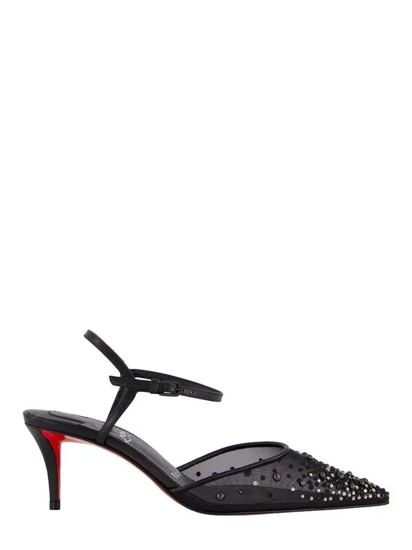 CHRISTIAN LOUBOUTIN Miss Z 60 Riviera Strass Strappy Pumps - Black
