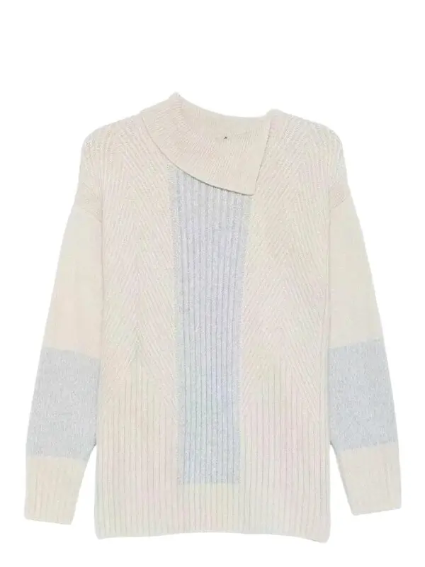 Lorena Antoniazzi Patterned Collared Sweater - Neutrals