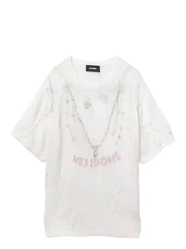 We11Done Distressed T-shirt - White