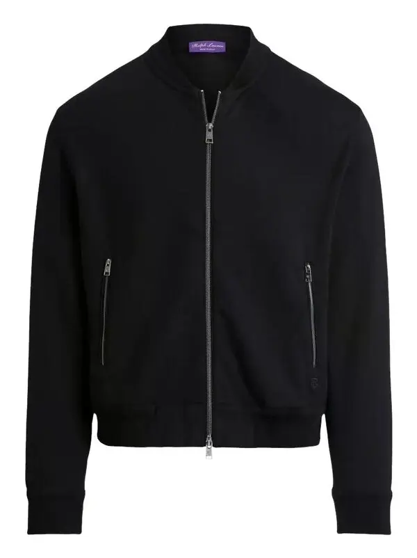 Polo Ralph Lauren Zipped Wool Bomber Jacket - Black