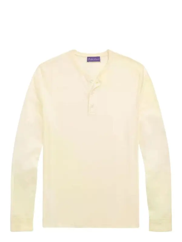 Polo Ralph Lauren Buttoned Henley Top - Neutrals