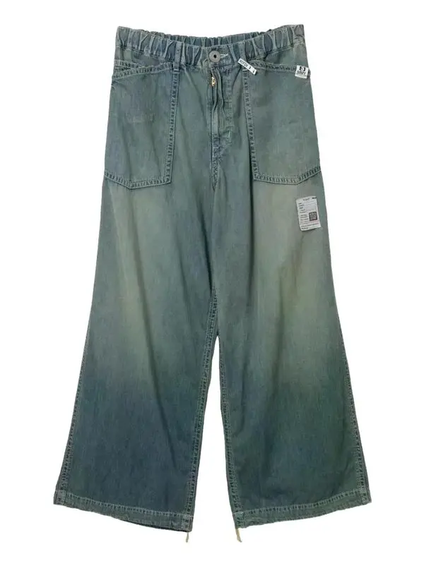 Mihara Yasuhiro Light Denim Wide Leg Pants - Blue