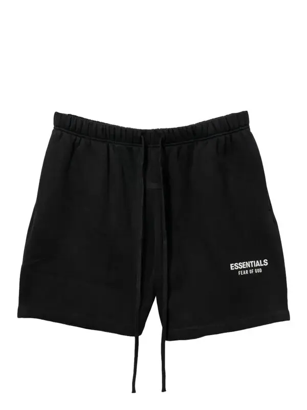 ESSENTIALS X Fear Of God Logo-print Shorts - Black
