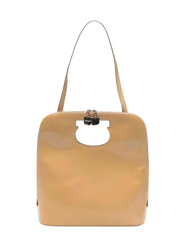 FERRAGAMO Gancini-detail Tote Bag - Neutrals