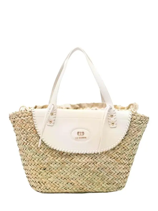 LA CARRIE Raffia Tote Bag - Neutrals
