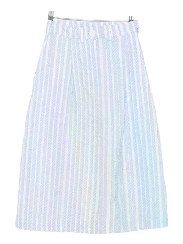MTL STUDIO Striped Midi Skirt - Blue