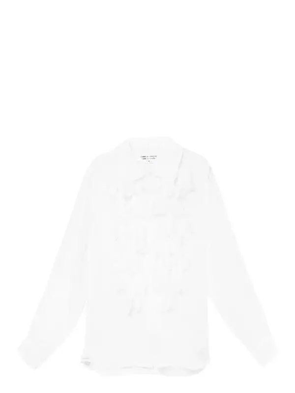 Comme Des Garçons Floral Embroidered Shirt - White