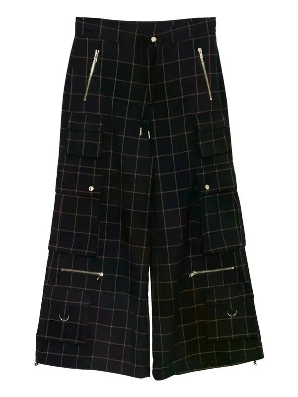 Cynthia Rowley Checked Trousers - Blue