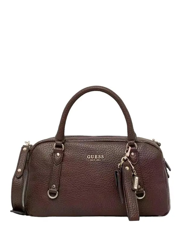 Guess Satchel With Top Handle And Detachable Strap - Brown