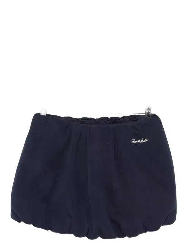 DUNST Bubble-hem Gathered Mini Skirt - Blue