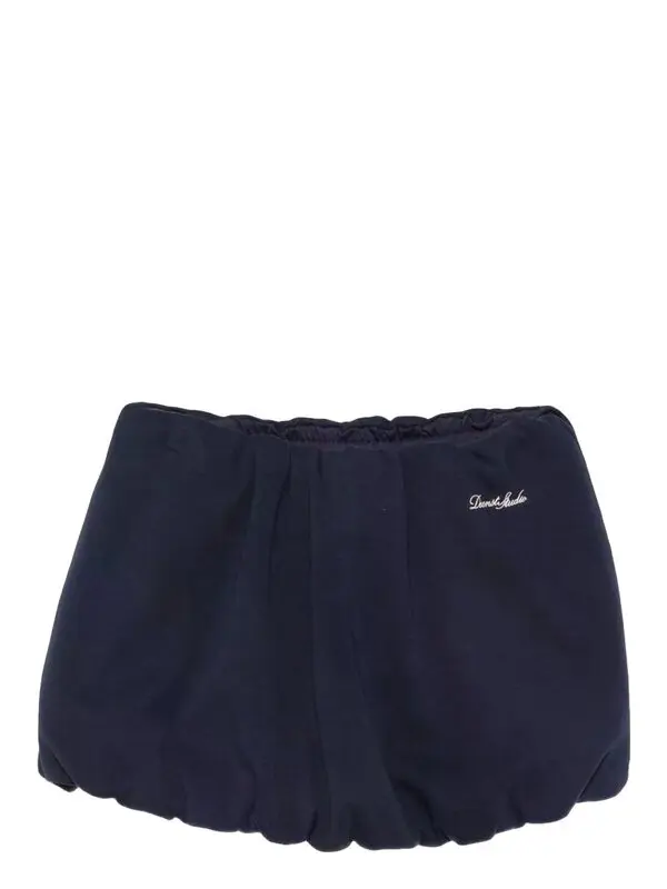 DUNST Bubble-hem Gathered Mini Skirt - Blue