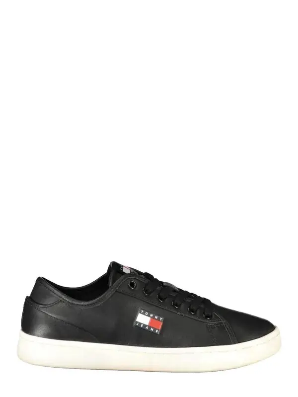 Tommy Hilfiger Leather Sneakers - Black