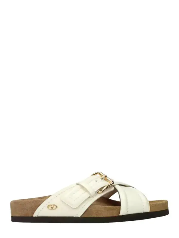 Valentino Garavani Vlogo Signature Crossover-strap Sandals - Neutrals