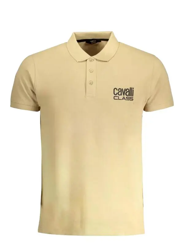 Roberto Cavalli Logo-print Cotton Polo Shirt - Neutrals