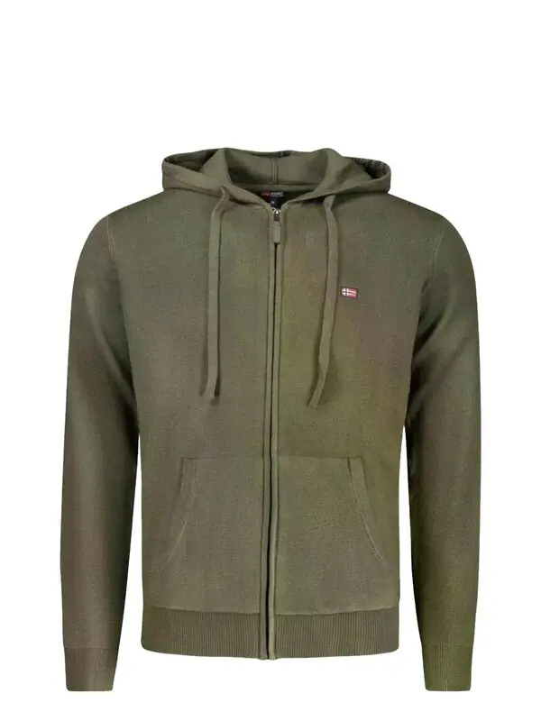 NORWAY 1963 Knitted Zip-up Hoodie - Green