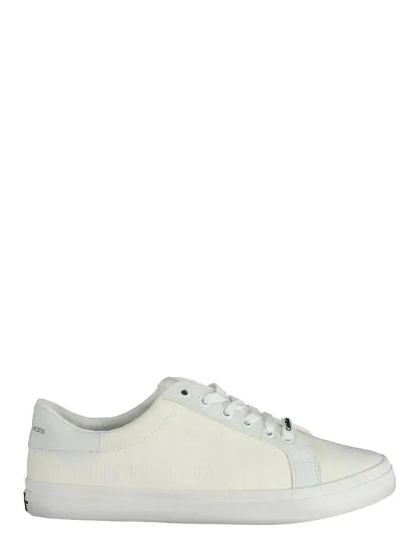 Calvin Klein Logo-embossed Panelled Low-top Sneakers - White