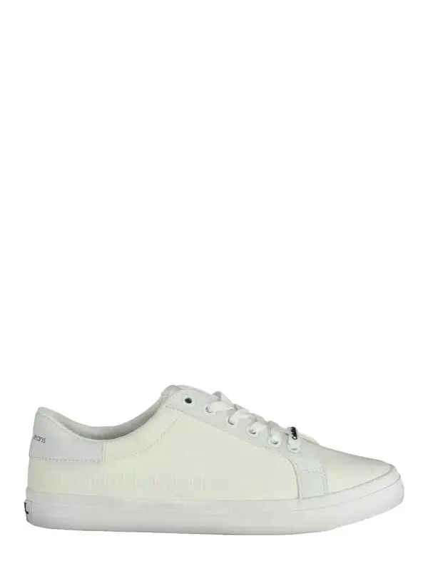 Calvin Klein Logo-embossed Panelled Low-top Sneakers - White