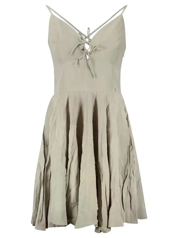 Guess V-neck Pleated Dress - Green