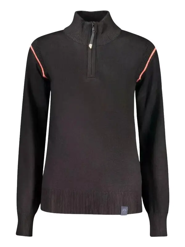 NORTH SAILS Contrast-piping Half-zip Sweater - Black