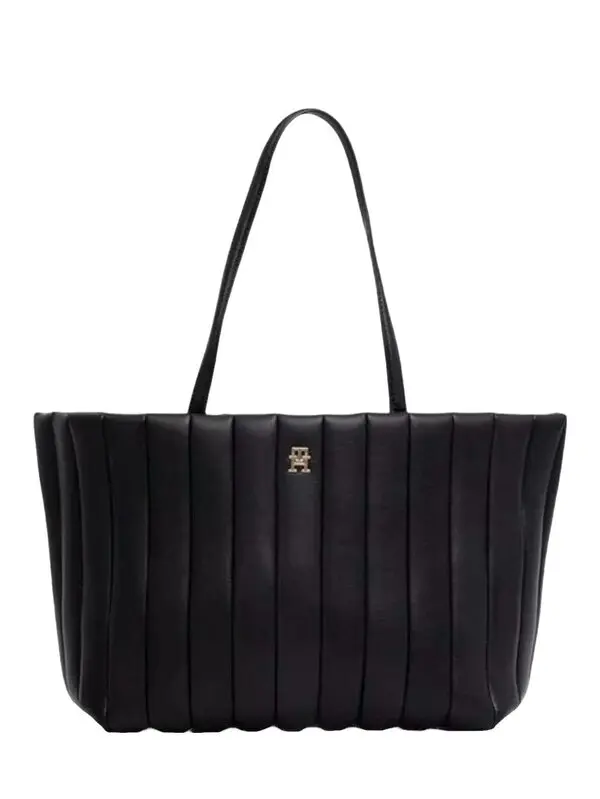 Tommy Hilfiger Large Grace Quilted Tote Bag - Black