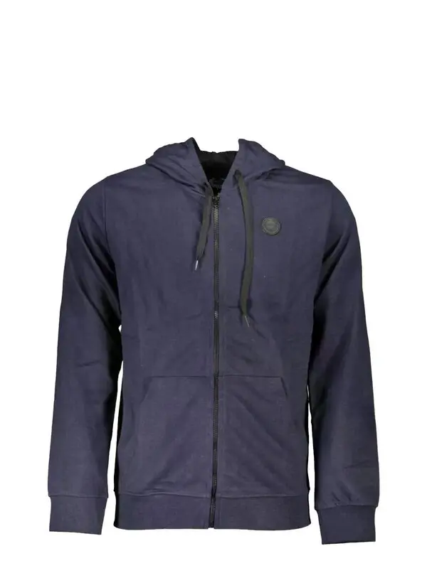 GIAN MARCO VENTURI VINTAGE Logo-patch Zip-up Hoodie - Blue