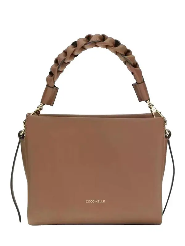 COCCINELLE Small Boheme Braided-handle Leather Tote Bag - Brown