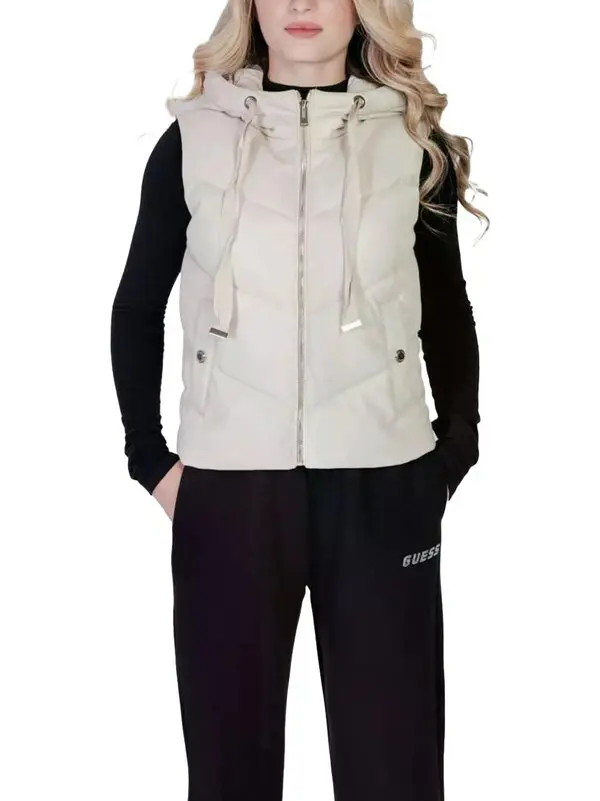 MORGAN Quilted Hooded Jacket - Neutrals