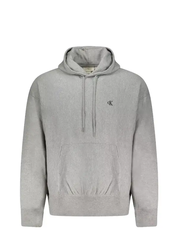 Calvin Klein Logo-embroidered Hoodie - Grey