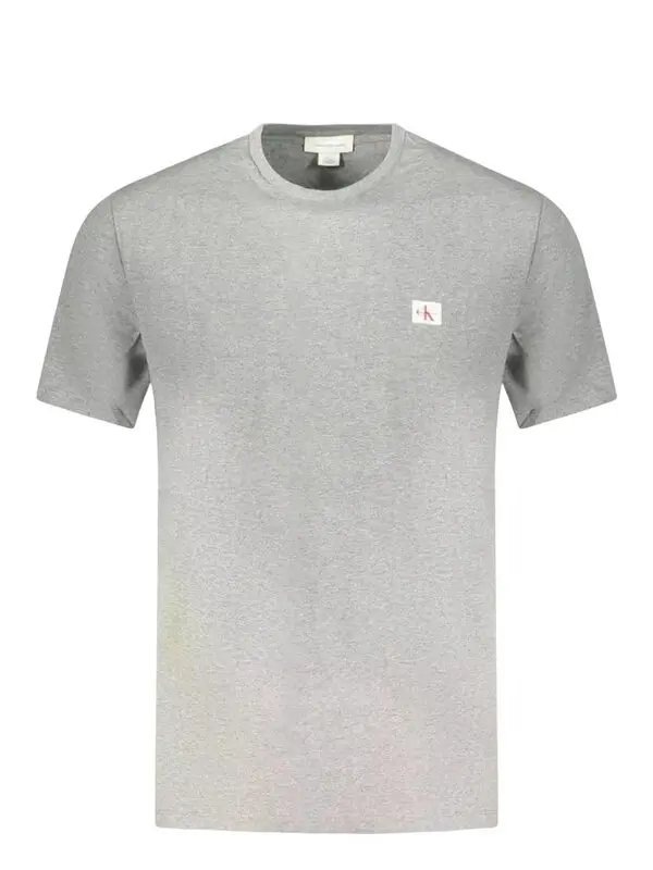Calvin Klein Classic Logo-patch Cotton T-shirt - Grey