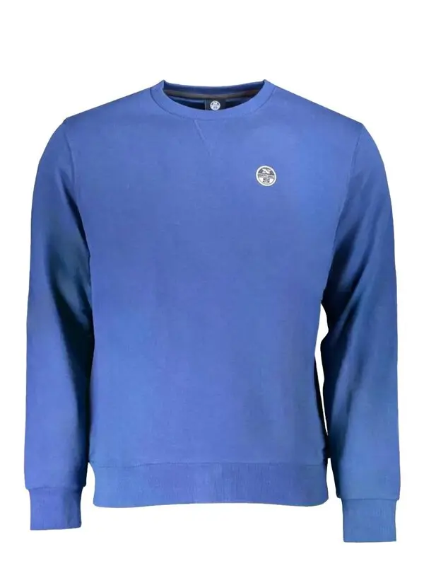 NORTH SAILS Crew Neck Sweater With Embroidered Logo - Blue
