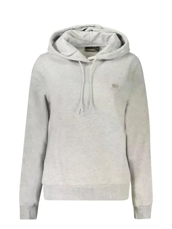 NAPAPIJRI Logo Patch Drawstring Hoodie - Grey