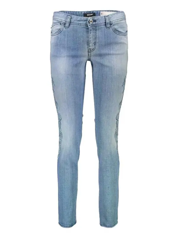 Just Cavalli Embroidered Skinny Jeans - Blue