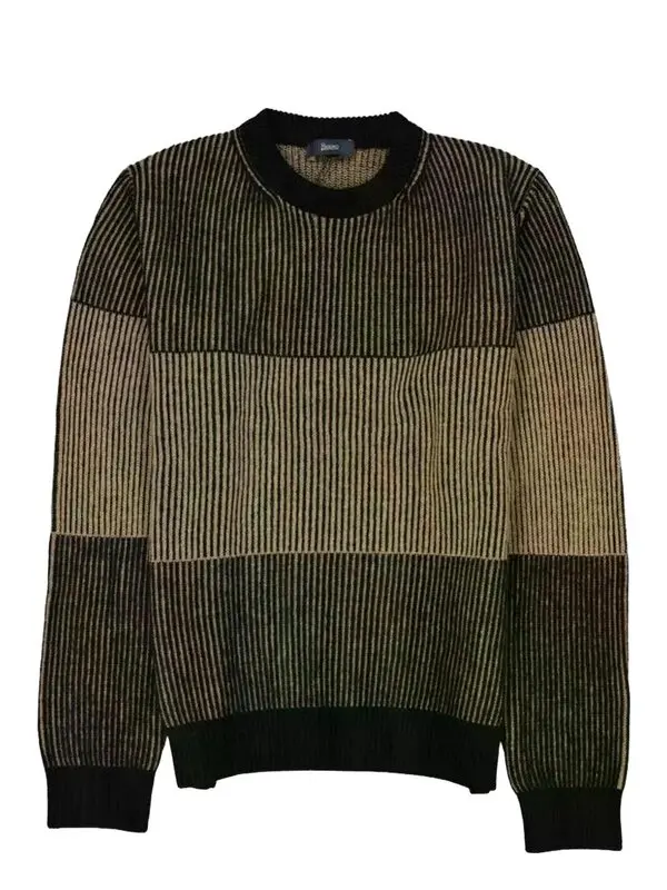 Herno Vertical-stripe Colour-block Sweater - Blue