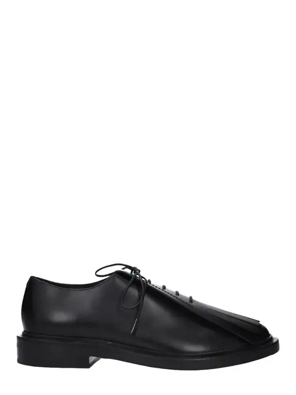 Max Mara Leather Oxford Shoes - Black