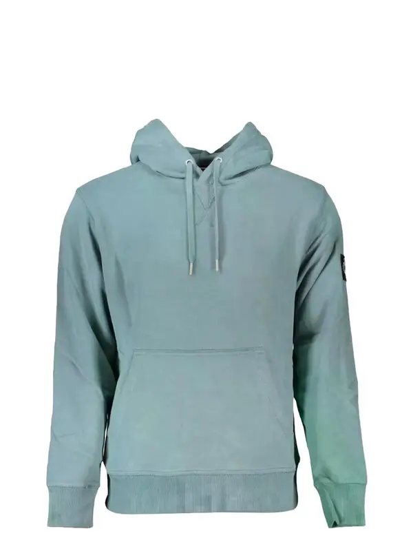 Calvin Klein Cotton Hoodie With Logo Patch - Blue