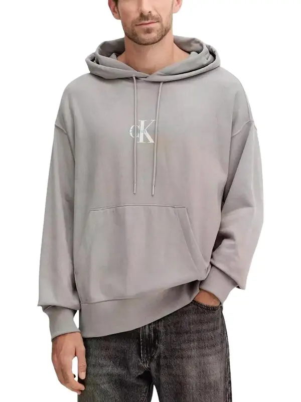 Calvin Klein Logo-print Hoodie - Grey