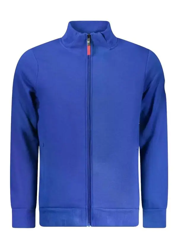 NORWAY 1963 Logo-patch Zip-up Sweater - Blue