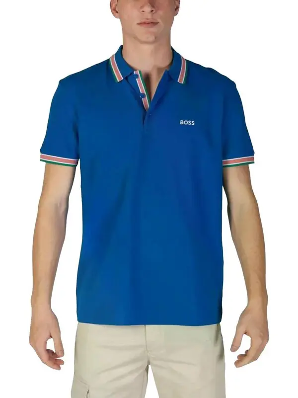 BOSS Paddy Tipped-collar Polo Shirt - Blue