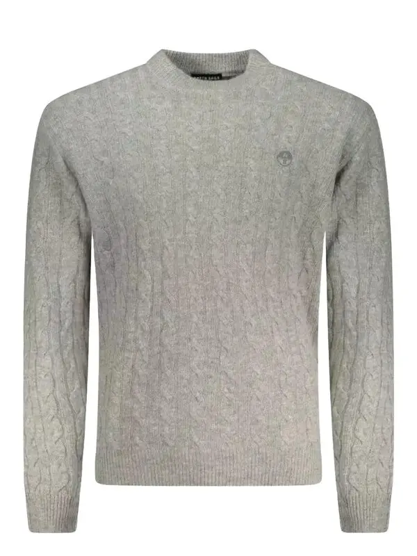 NORTH SAILS Cable-knit Pullover Sweater - Grey