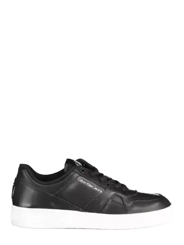 Calvin Klein Logo-print Lace-up Sneakers - Black