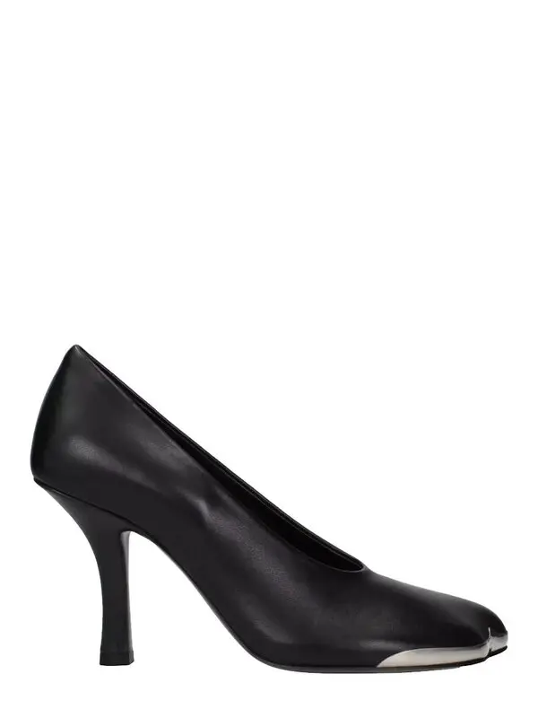 Burberry Metal-toe Leather Pumps - Black