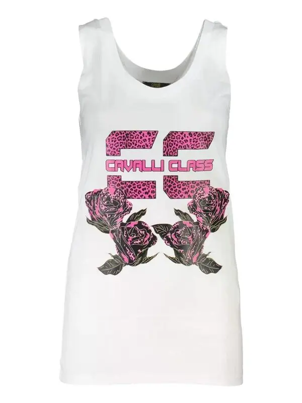 Roberto Cavalli Cotton Tank Top - White