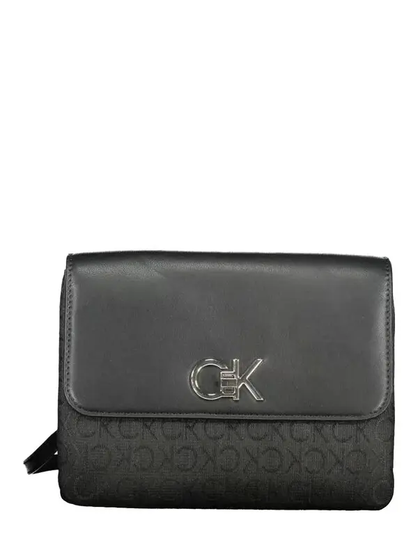 Calvin Klein Monogram Flap Crossbody Bag - Black