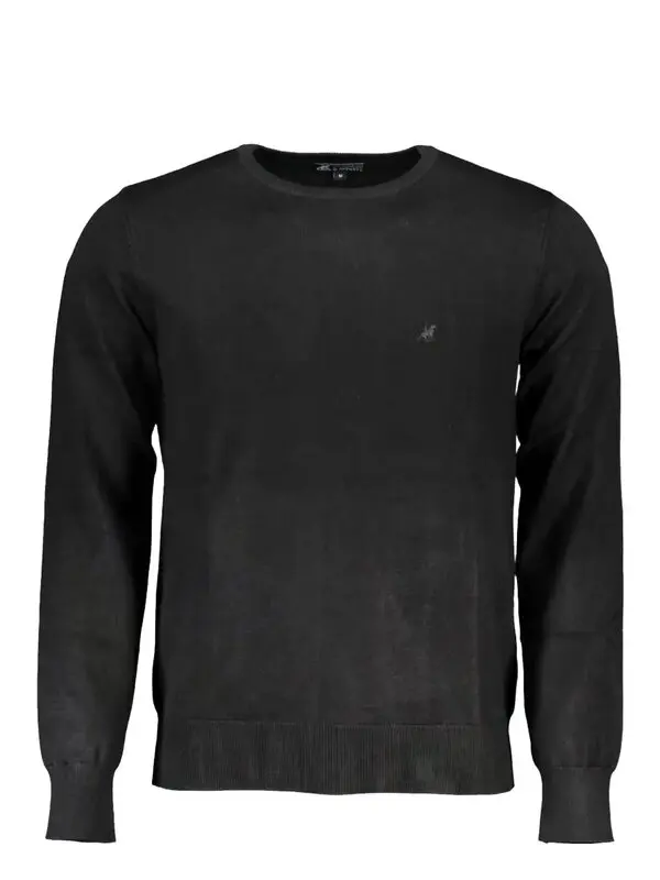 U.S. Grand Logo-embroidered Cotton Sweater - Black